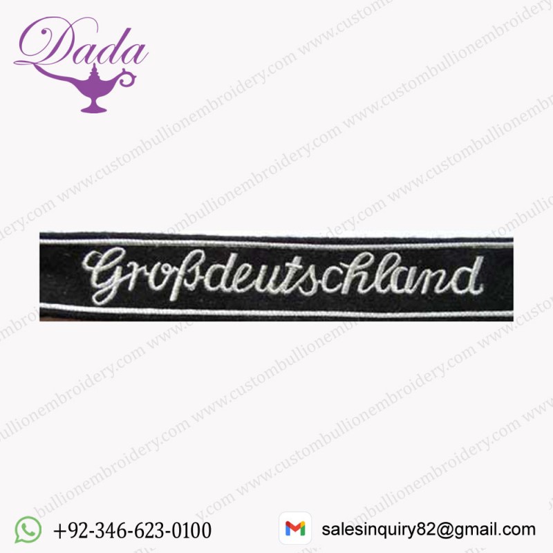 Grossdeutschland enlisted mans cuff title Custom Designs Handmade