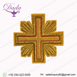 Latin or Greek Liturgic Crosses Handmade Gold Bullion Wire Vestment