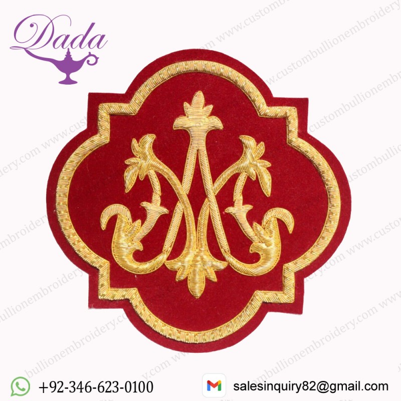 New Handmade Catholic Church Emblem For Vestment Applique Sewn Velvet