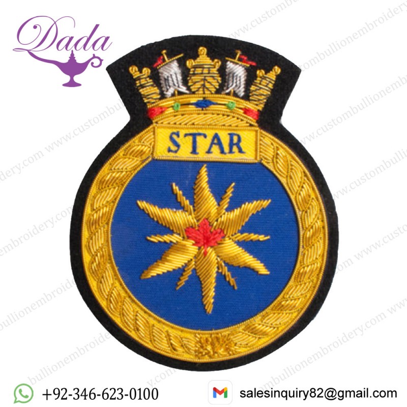 1363 HMCS STAR BLAZER BADGE Foreign Military Badges, Custom and