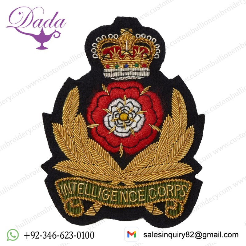 INTELLIGENCE CORPS BLAZER BADGE Royal Military Police Blazer Badge,