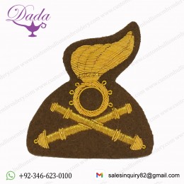 ITALIAN ARMY ARTILLERY FRIEZE HAND EMBROIDERY EMBLEM Supplier Italian
