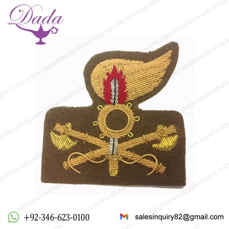 ITALIAN ARMY ENGINEERS FRIEZE HAND EMBROIDERY EMBLEM Embroidery Badges