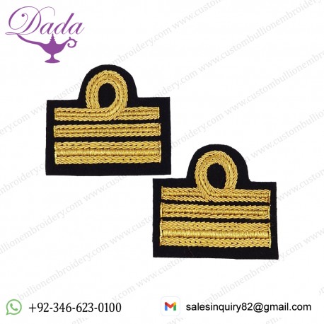 ITALIAN Gala Ranks Lieutenant Colonel Army Bullion Wire Badges Bullion