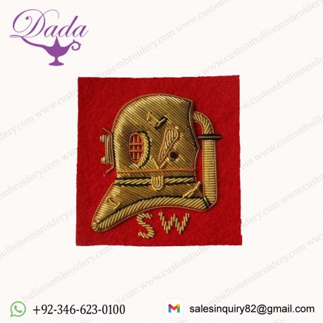 SW Diver On Red No.1 Dress Badge Embroidered Wire Bullion Blazer Badge