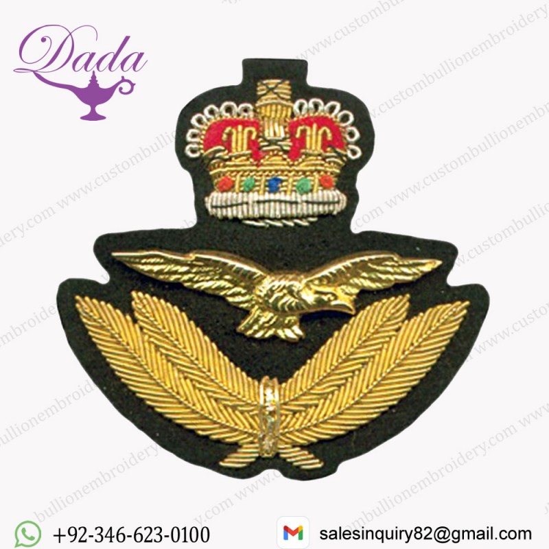 RAF Queens crown Bullion Wire Bullion Wire Crown Blazers Badges badges