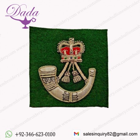 THE RIFLES REGIMENTAL BLAZER BADGE Wire Badges, Border badges Bullion