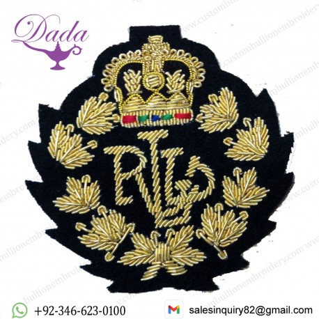 HAND EMBROIDERED MILITARY BADGES Hand Embroidered Bullion Wire Emblem,