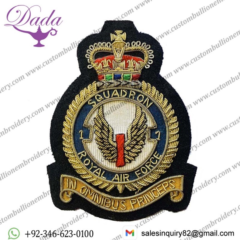 RAF 1st Squadron Blazer Badge RAF Squadron Embroidery Patches Clothing