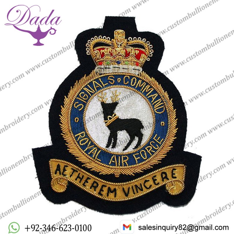 Royal Air Force Squadron Blazer Badge, Signals Command, Wire Squadron