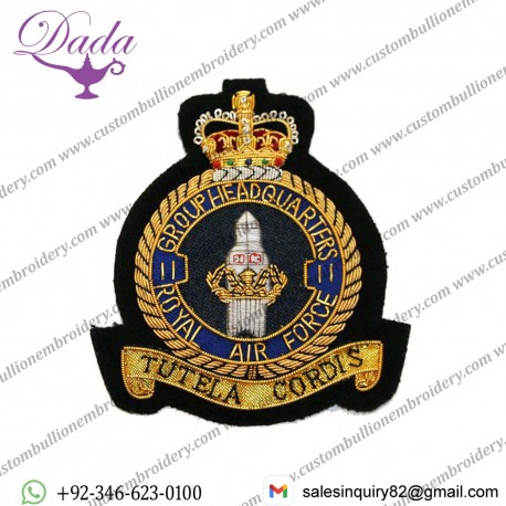 RAF 11 Group Headquarters Blazer Badge Insignia Bullion Wire badge cap