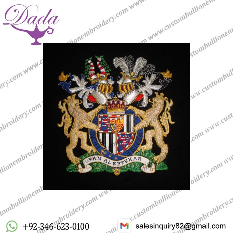 Gold and Silver Bullion Wire Embroidered Badges, Family ManufacturerS