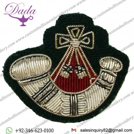 Light Infantry Beret Badge, Officers Hand Embroidered RAF Officers cap