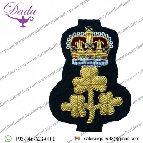 Irish Shamrock Lord Lieutenant Cap Badge Uniform Badge, Emblem badges