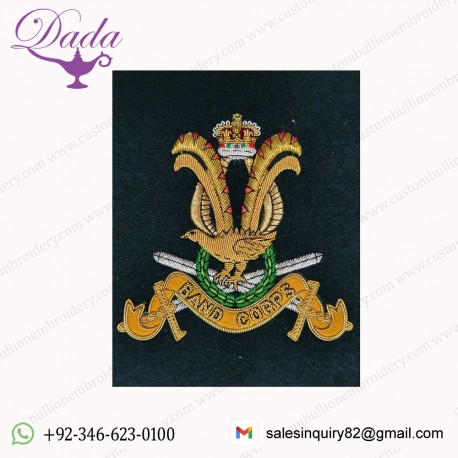 Hand embroidered family crest, coat of military arm badge Handmade