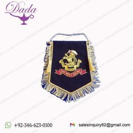 DUKE OF WELLINGTON'S REGIMENT ( WEST RIDING PENNANT WITH BULLION WIRE
